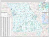 Missouri Zip Code Wall Map Basic Style by MarketMAPS - MapSales